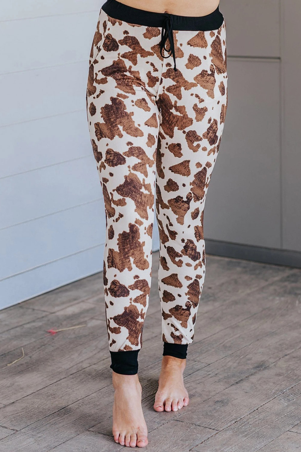 US 6 9 Brown Cow Print Jogging Pants Wholesale Online us-6-9-brown-cow-print-jogging-pants-wholesale-online